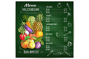 Vegetarian food restaurant menu | Background Graphics ~ Creative Market