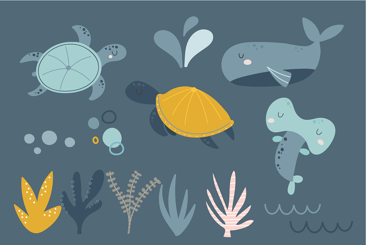 Ocean Friends, an Illustration by Poppymoondesign | Creative Market