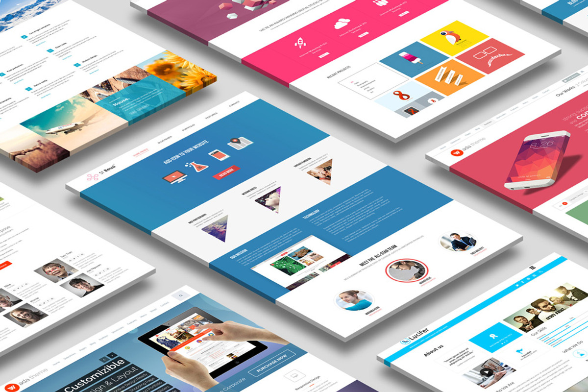 Perspective Website Mock-Up, a Device Mockup by Graphicsworld125