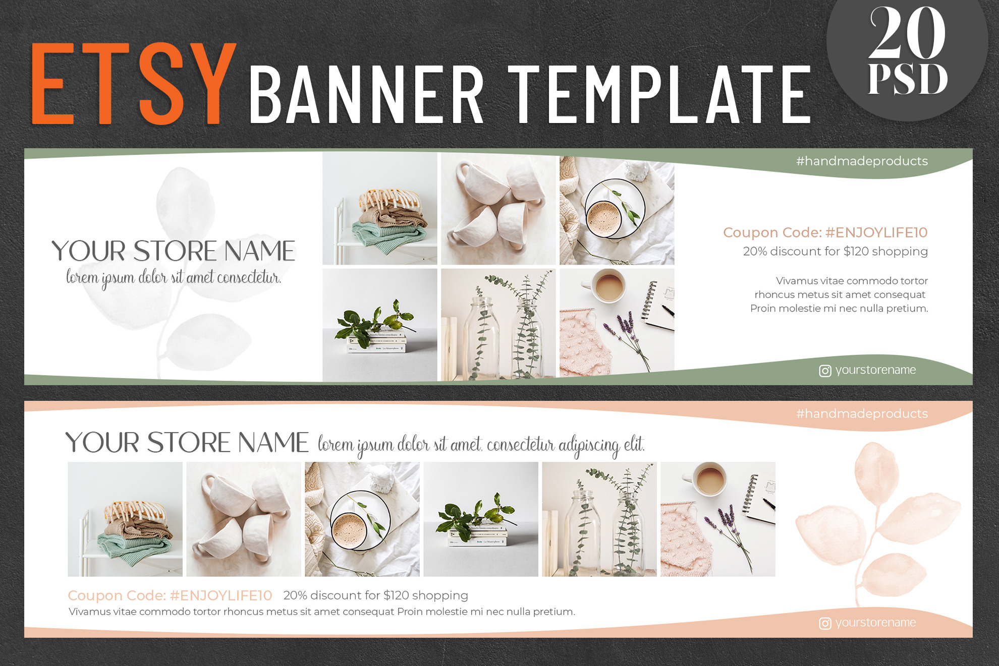 ETSY Banner Templates, a Templates & Theme by illycreative | Creative ...