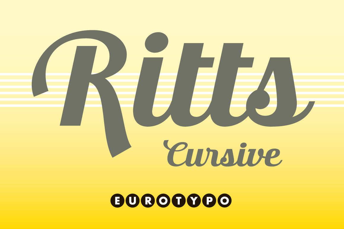 Ritts Cursive, a Script Font by Eurotypo