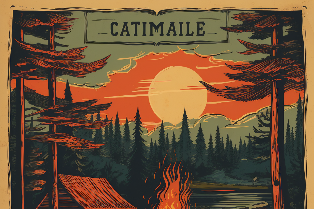 Vintage Campfire Background