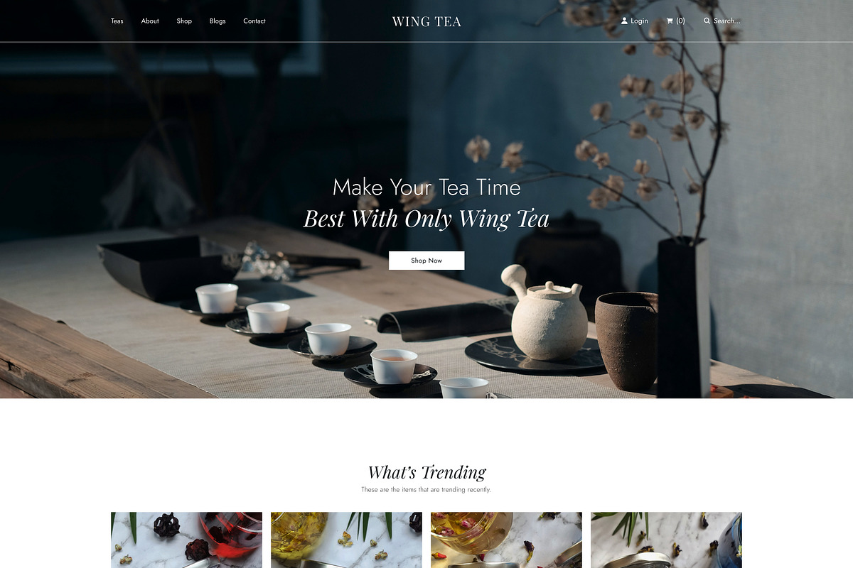 WingTea - Tea Shop Website Template, a HTML Template by TemplatesJungle