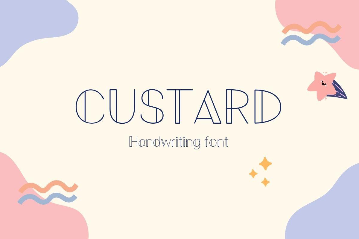 Custard Handwriting Font, a Handwritten Font by Ruddean2109