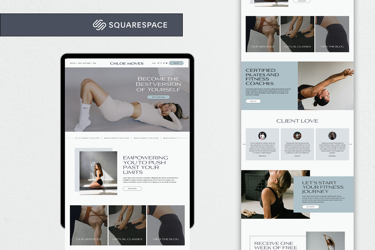 Luxury Squarespace Fitness Template