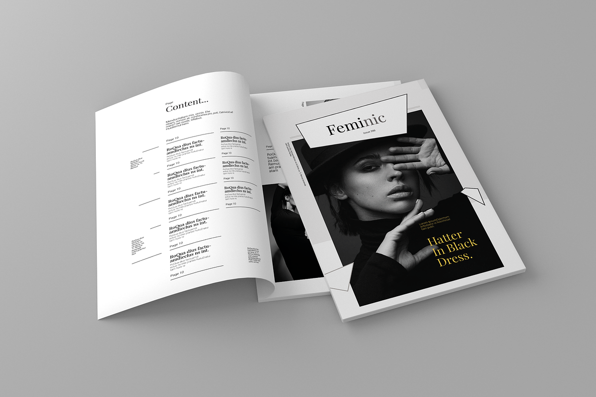 Feminic - Magazine Template, a Magazine Template by inspirasign ...