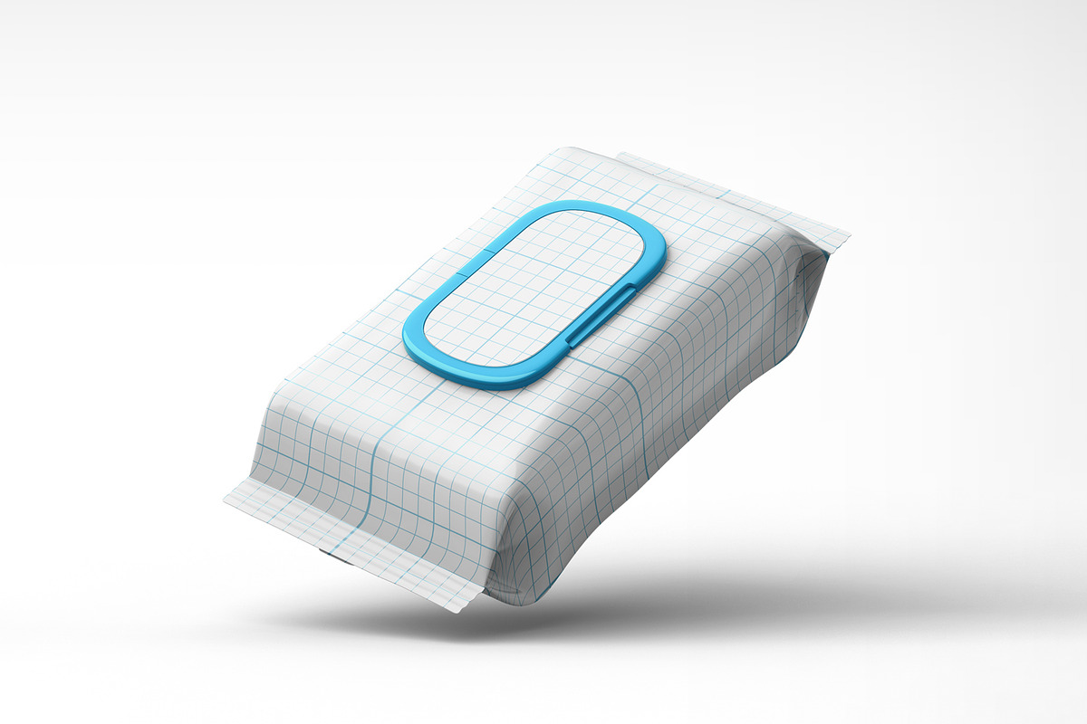 Wet Wipes Packaging Box Mockup, a Packaging Mockup by Ram Studio LLC