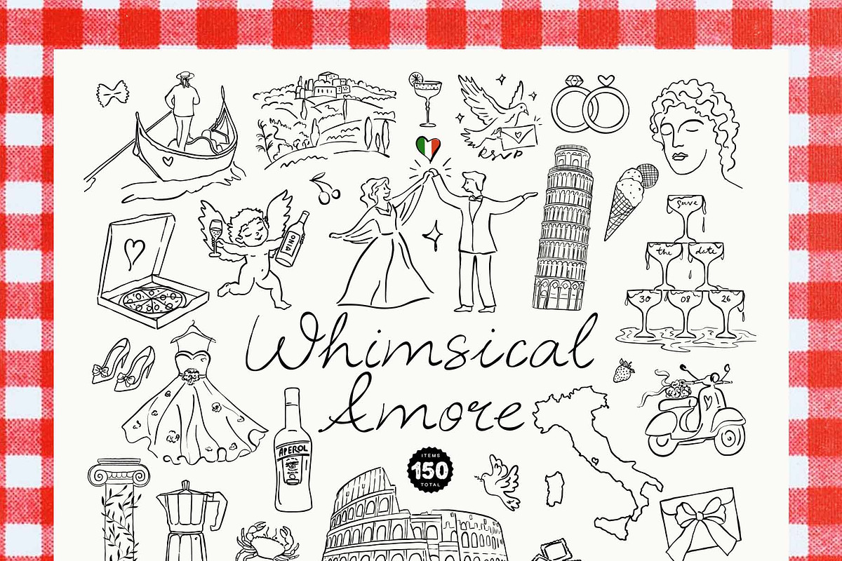 La Dolce Vita Italian Wedding SVG, an Object Illustration by Ayya Studio