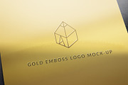 Gold Emboss Logo Mock-Up, a Product Mockup by Graphic Shelter