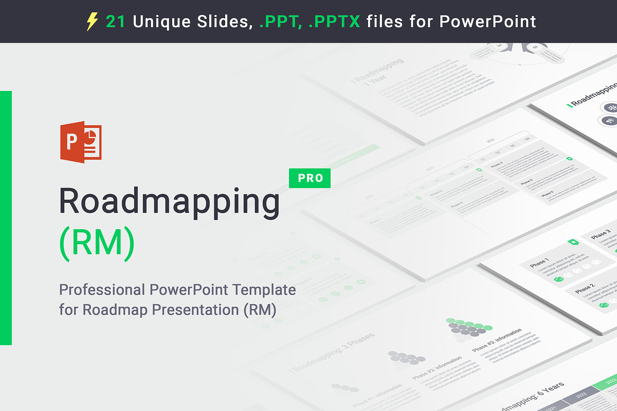 Roadmapping for PowerPoint, a Presentation Template by HiSlide.io