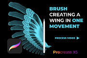 Wing brush in Procreate, a Brush Add-On by Graphics Resources