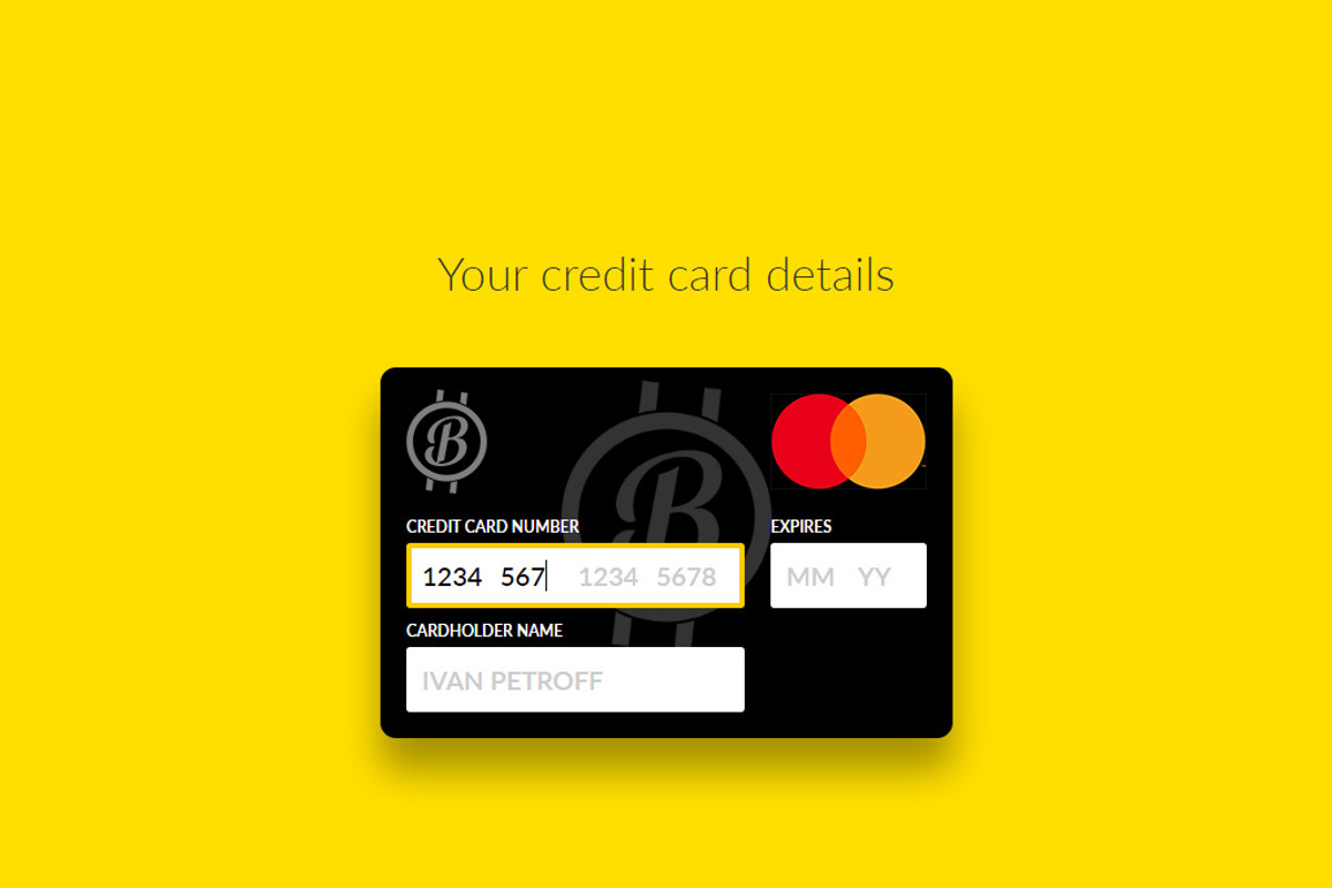 Interactive credit card HTML / CSS, a Websites & App Template by Kamushken