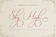 Sky High, a Script Font by Alandya TypeFoundry | Creative Market