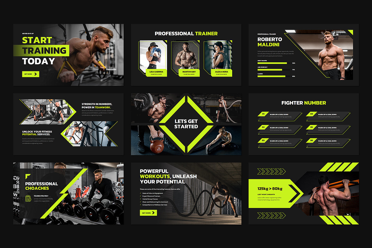 Workout Powerpoint Template Design