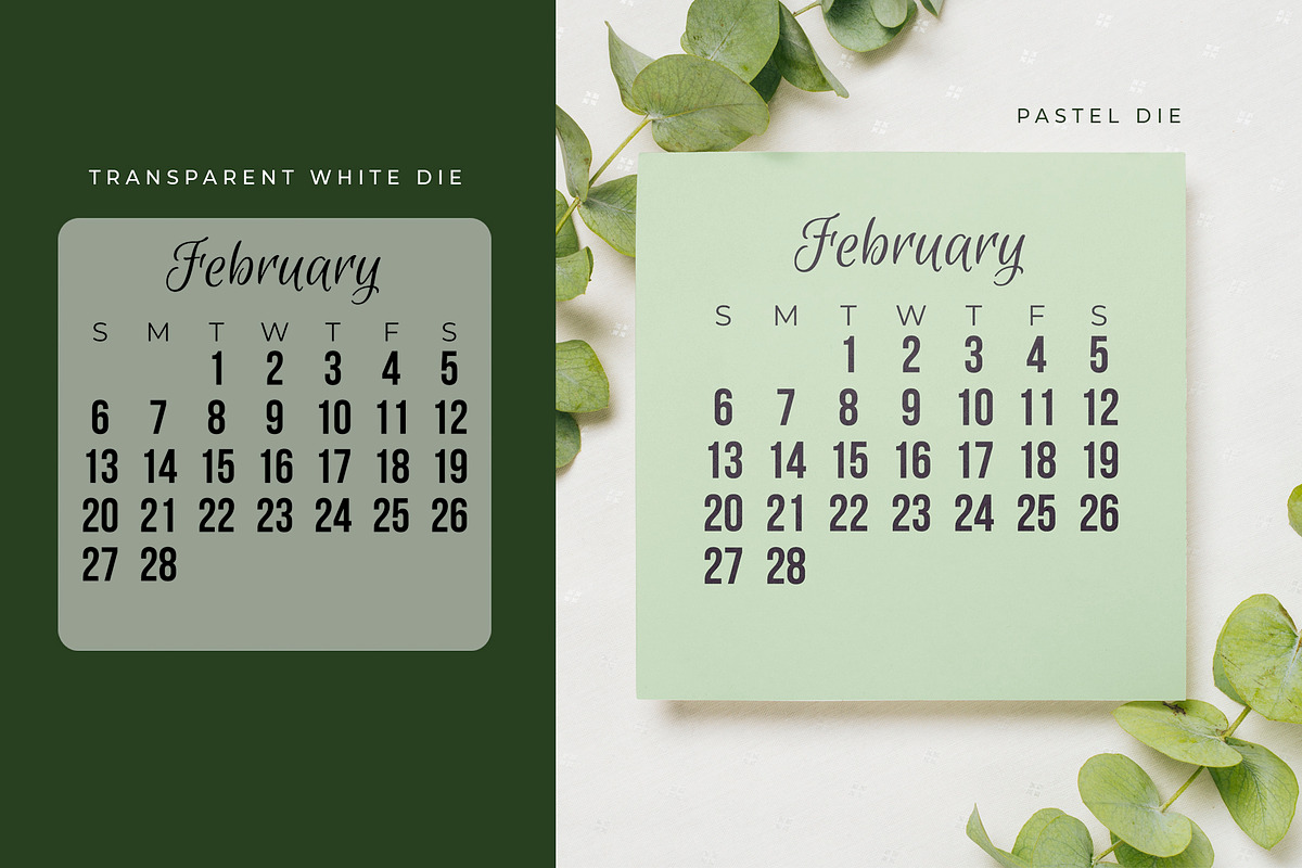 2022 Mini Calendar Monthly / Sticker, a Social Media Template by Vista