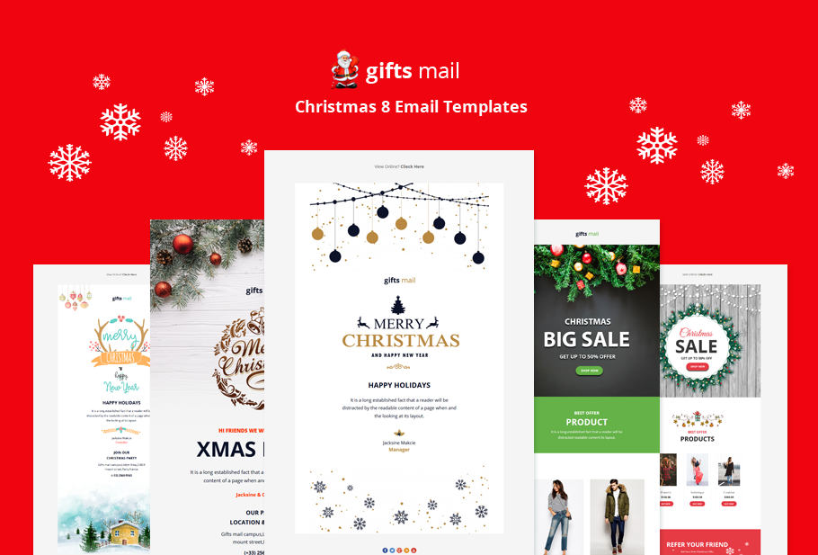 Gifts Email - 8 Christmas Templates, an Email Template by ...
