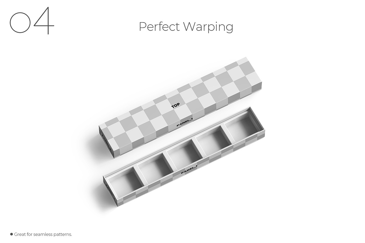 Narrow Rectangular Chocolate Truffle Box Packaging Mockup