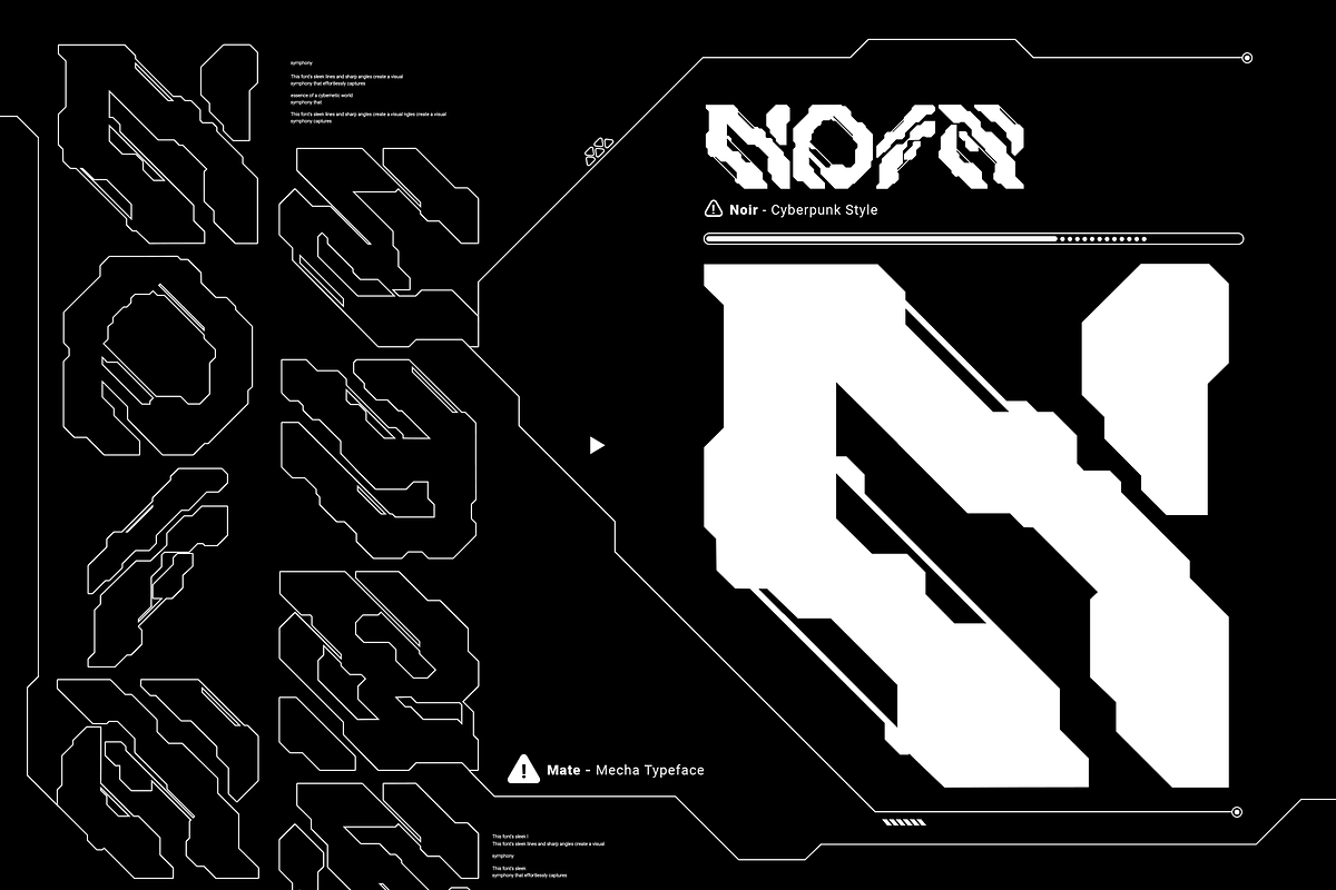 Mate | Modern Mecha Font Vol. 2, a Symbol Font by Ardana Creative