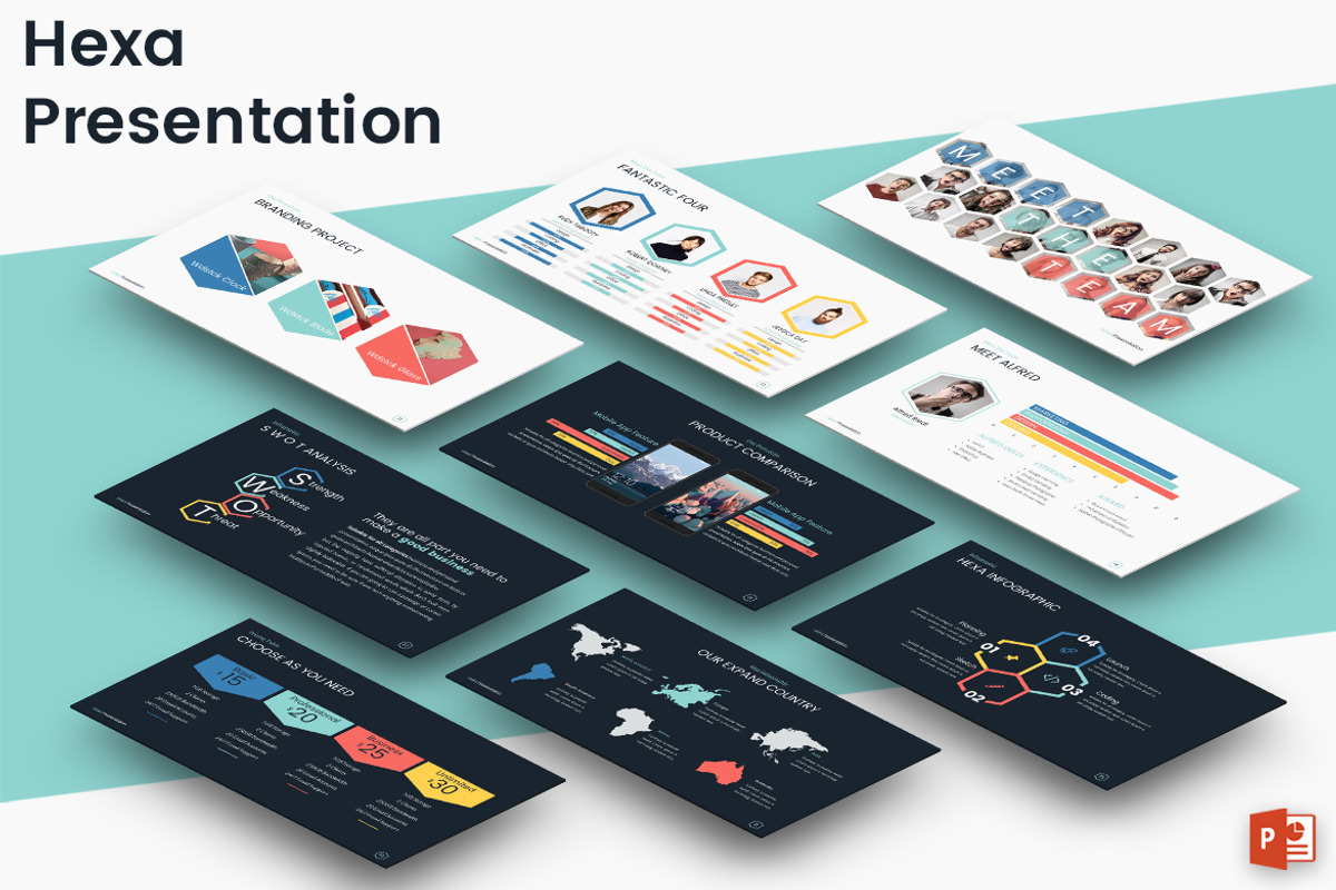 Hexa - Powerpoint Template, a Presentation Template by inspirasign