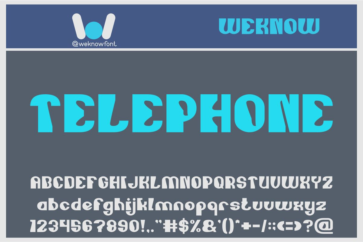 telephone font