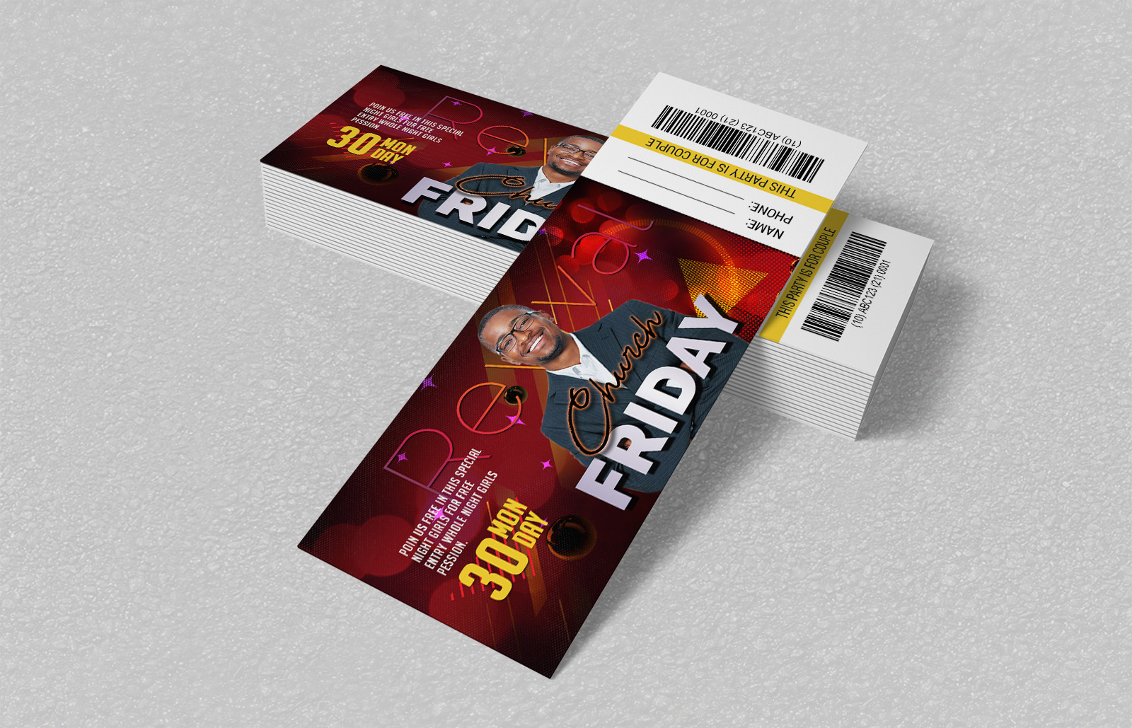 Church Conference Pass Template, a Stationery Template by Psd Templates