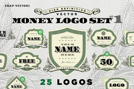 Vector Money Logo Set #2, a Branding & Logo Template by Snap Vectors