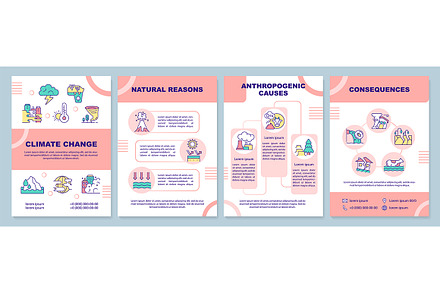 Climate change brochure template, a Brochure Template by bsd studio