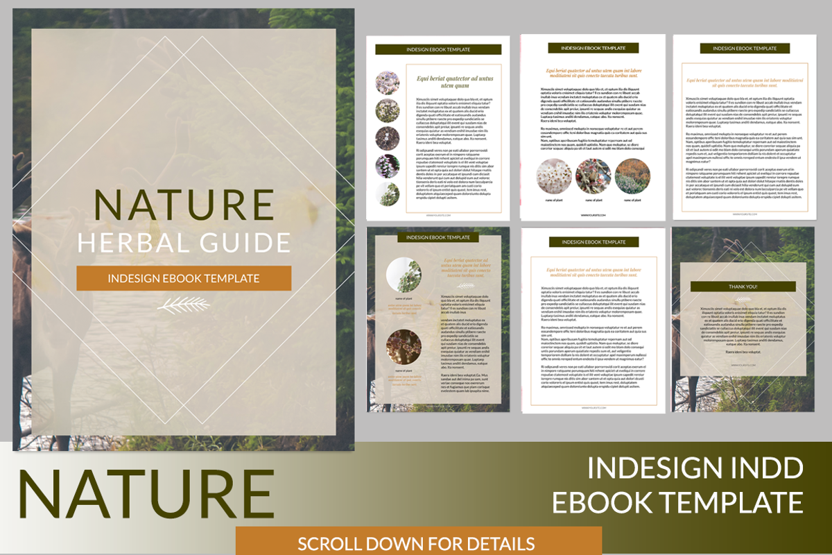 Nature InDesign Ebook Template, a Presentation Template by Coral Antler