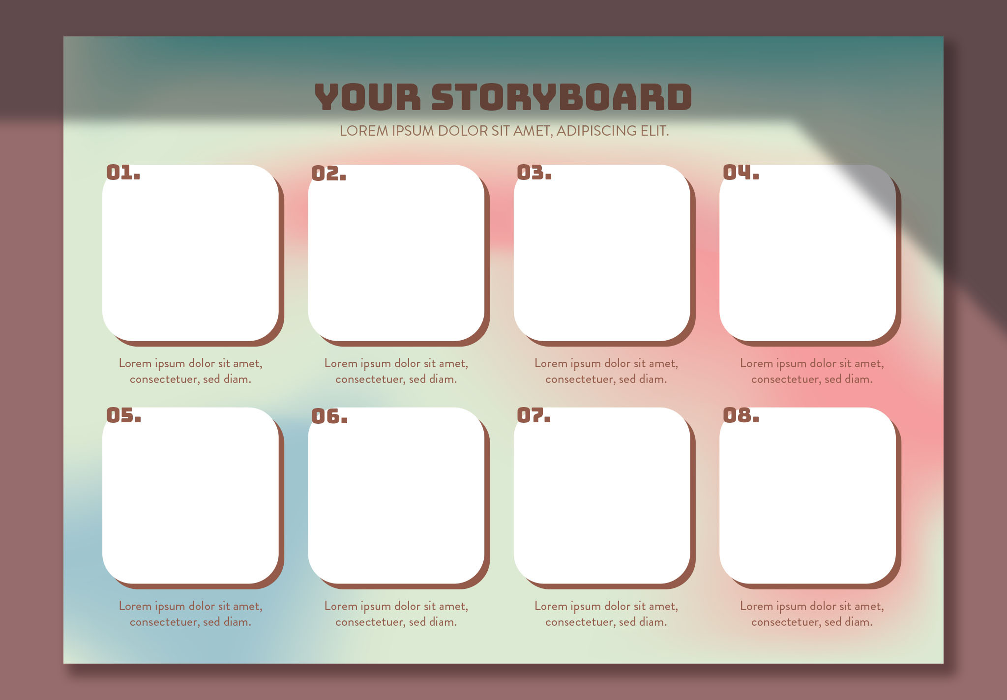 Storyboard with Gradient Background, a Presentation Template by ...