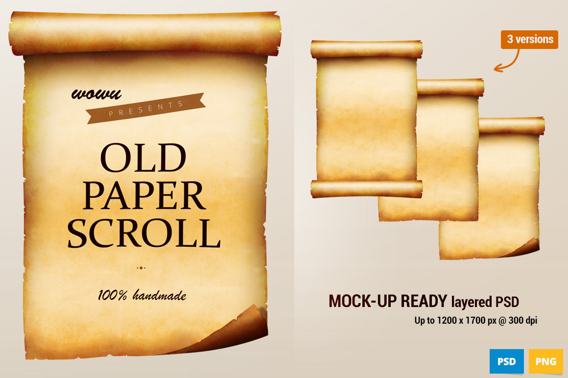 Old Paper Scroll Illustration | Texture Illustrations ~ Creative Market