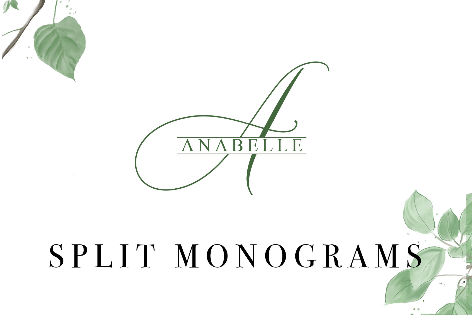 Split Monograms in Script Style, a Branding & Logo Template by vatesdesign