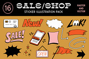 Sale/Shop Sticker Illustration Pack