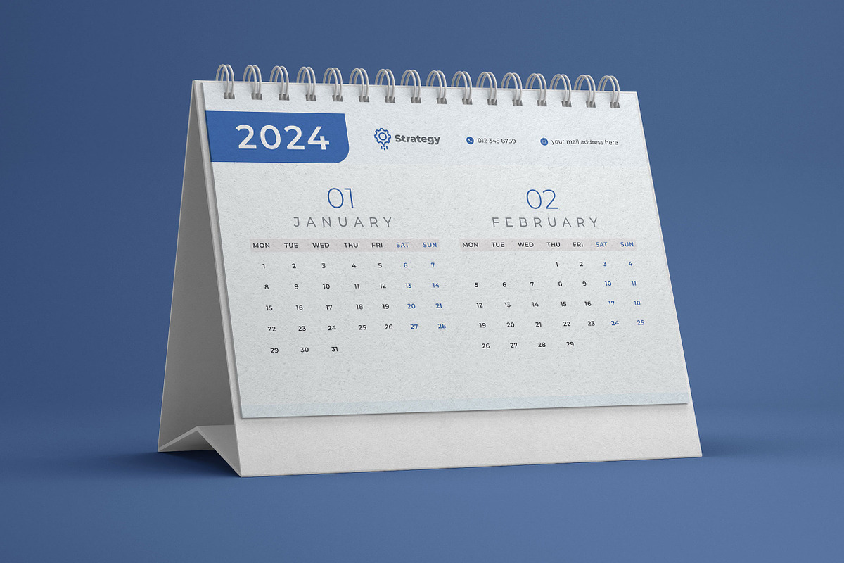 Desk Calendar 2024 | Creative Market