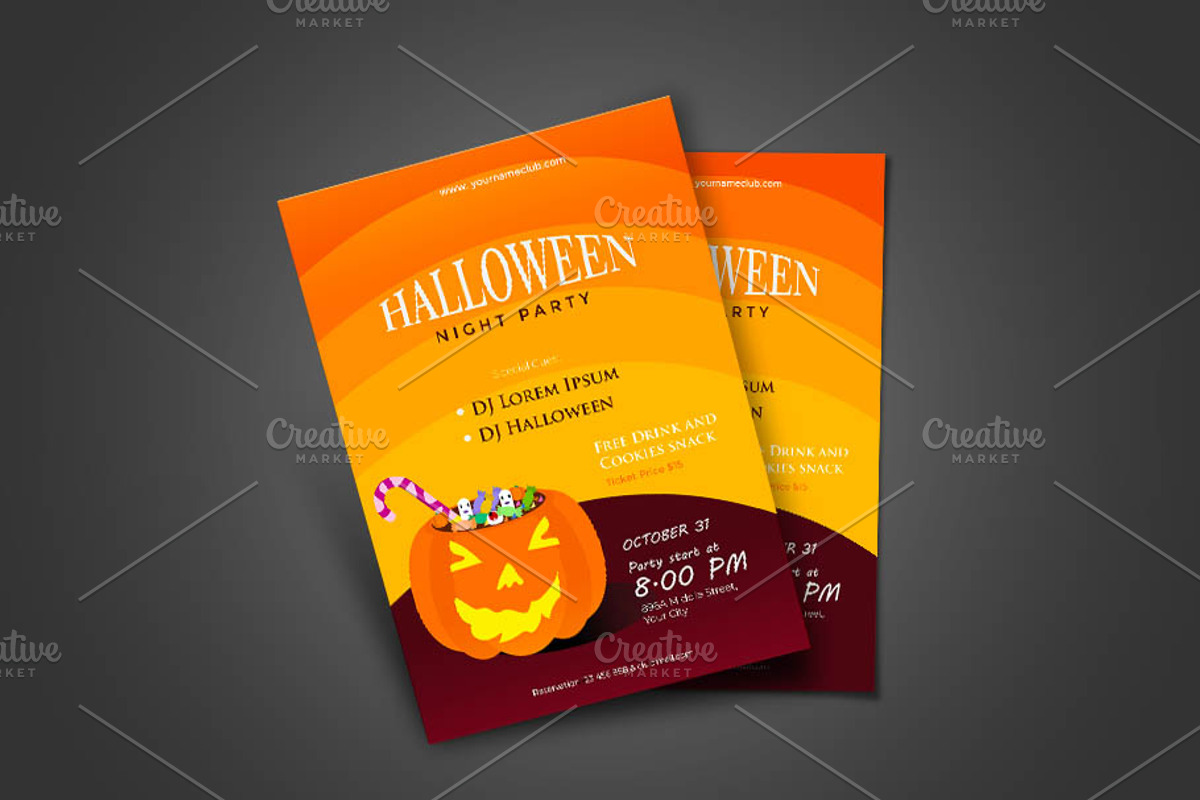 Halloween Candy Flyer, a Flyer Template by bungamustia