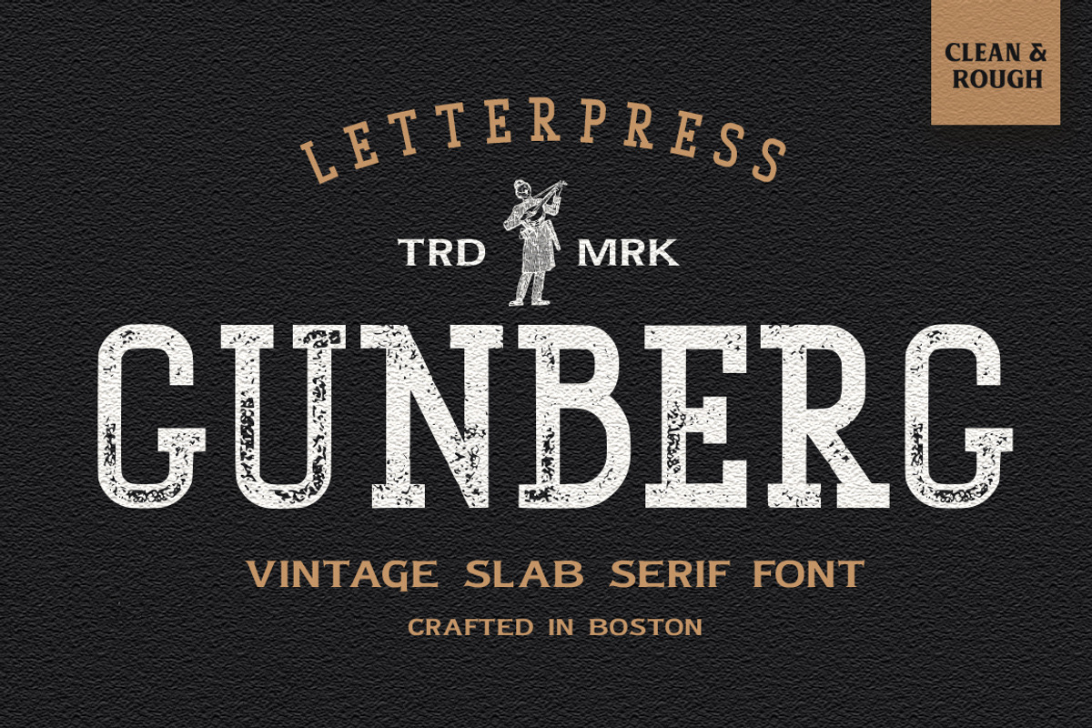 Gunberg Slab Serif, a Slab Serif Font by Vultype Co.