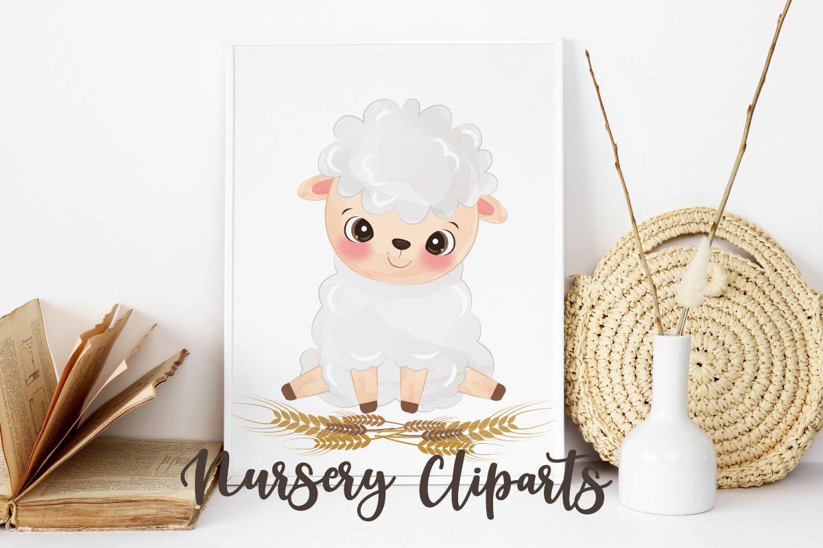 Cute Little Sheeps Clipart Set | Creative Market