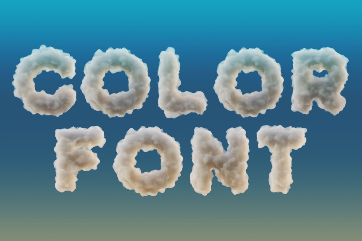 Foam or Clouds - Color SVG Font, a Font by Deeezy