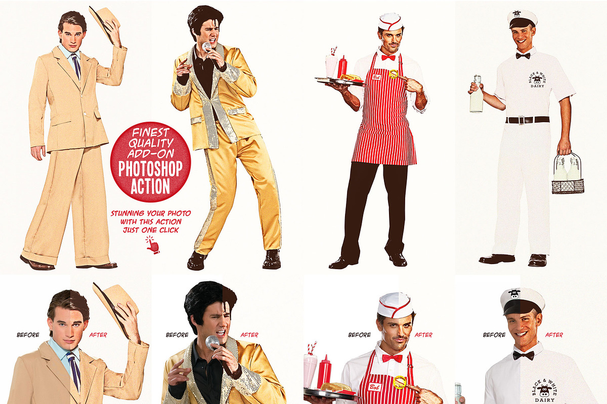 50s Painting Effect Photoshop Action, an Action Add-On by The Design ...