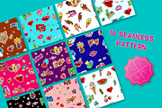 66 funky stickers & 10 patterns, an Illustration by Creative.LAB