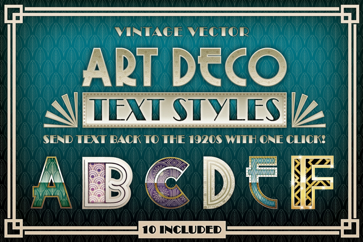 Art Deco Styles, a Layer Style Add-On by The Artifex Forge