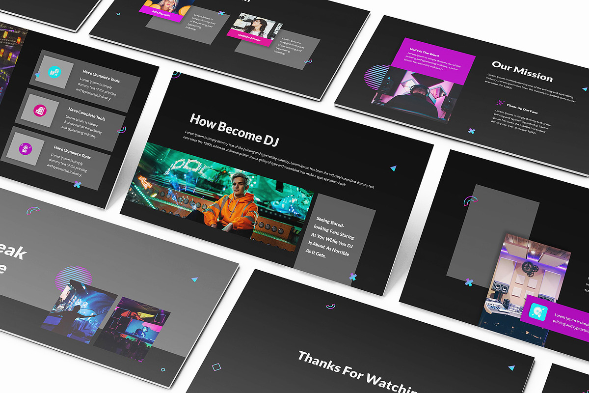 Dj Powerpoint Presentation Template, a Presentation Template by ...