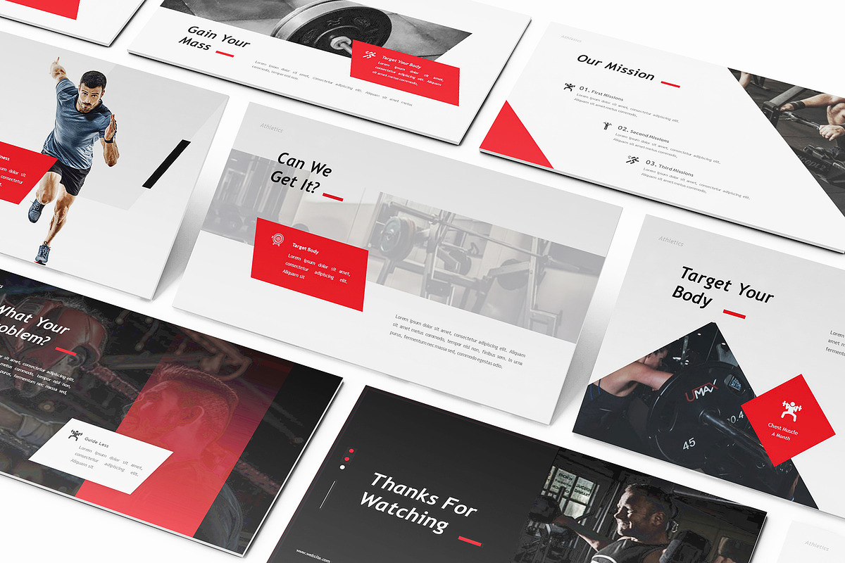 Athletics Powerpoint Template, a Presentation Template by Formatika Studio