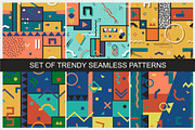 Trendy seamless patterns