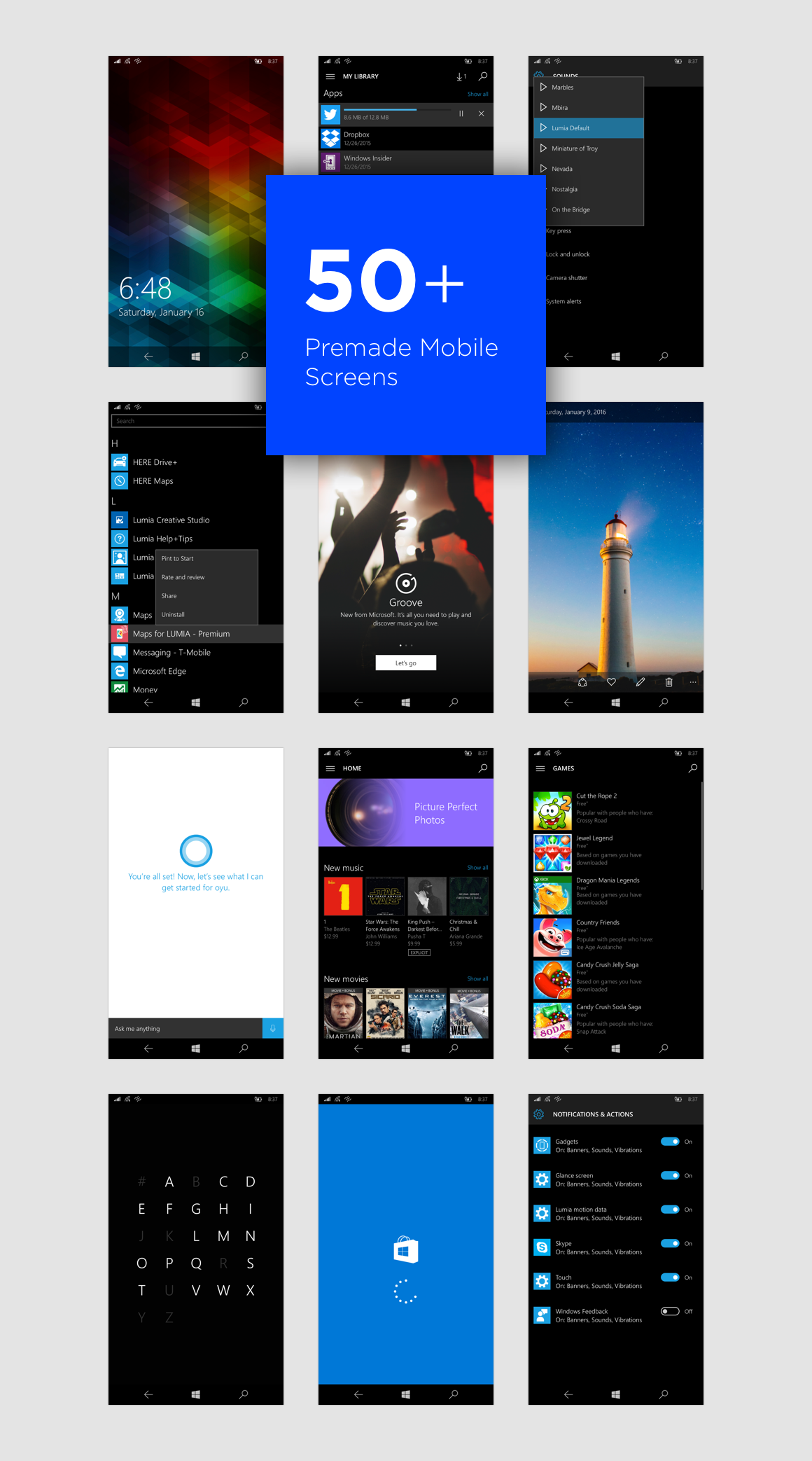 Windows Mobile UI KIT for Sketch | Device Mockups ~ Creative Market