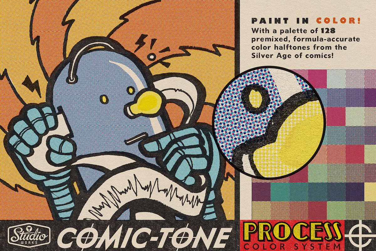 Comic-Tone Process Color System, a Layer Style Add-On by StudioWorks