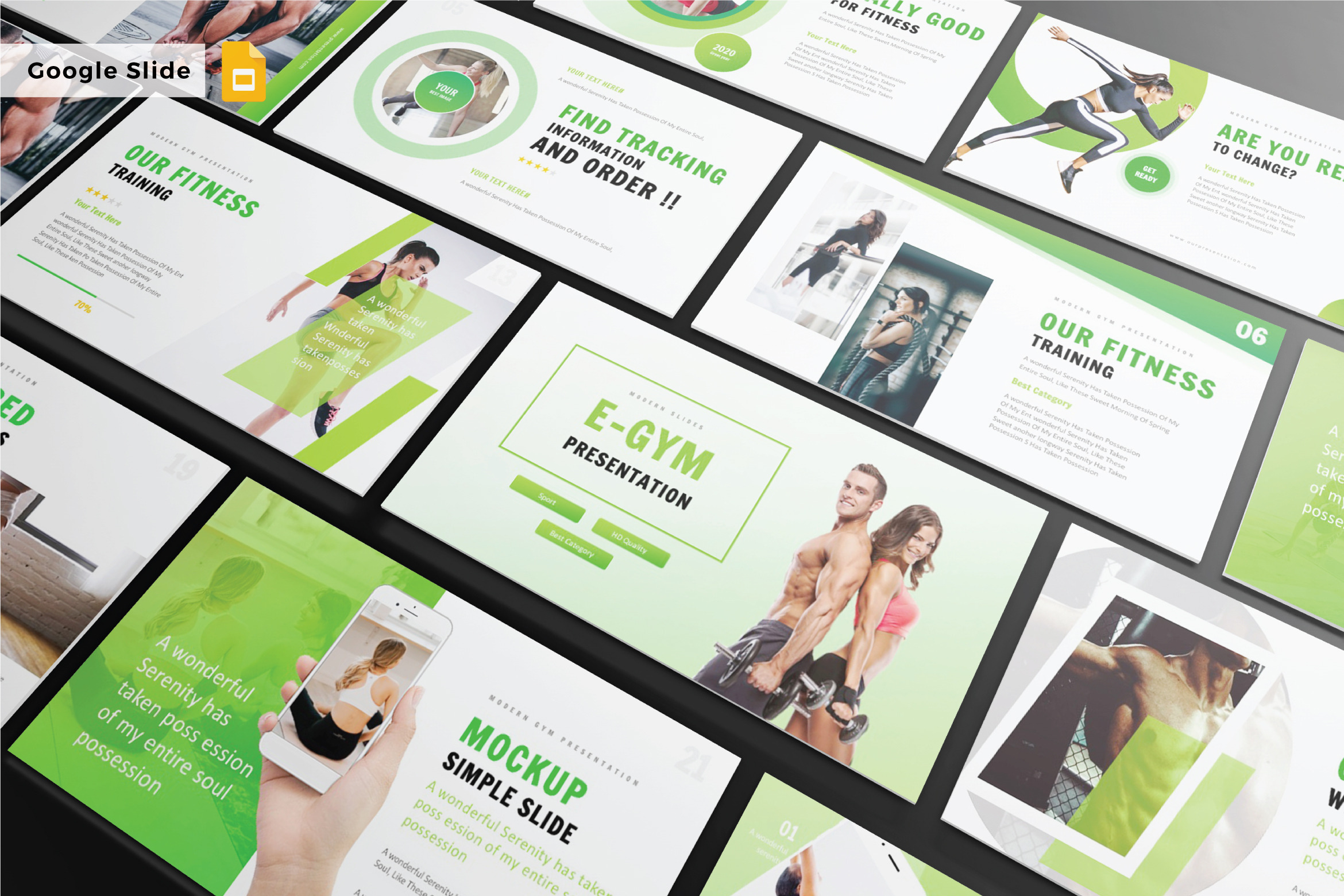 E-GYM - GoogleSlide Template, a Presentation Template by Shafura