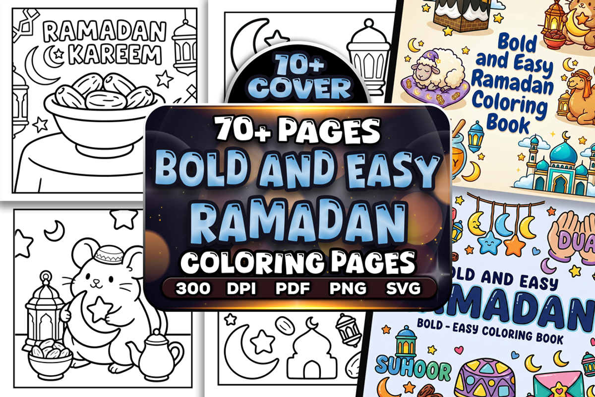 Bold and Easy Ramadan Coloring Pages