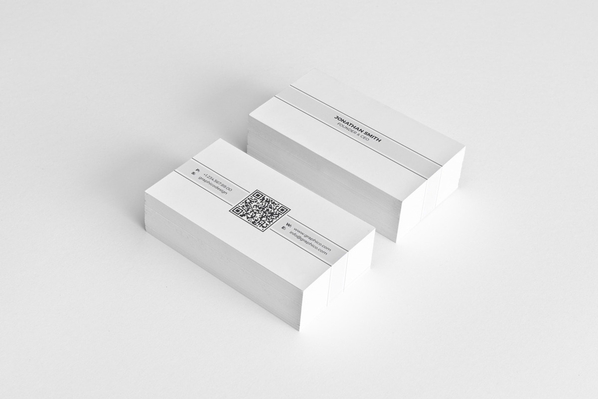 Simple QR Code Business Card 45, a Business Card Template by ND Design