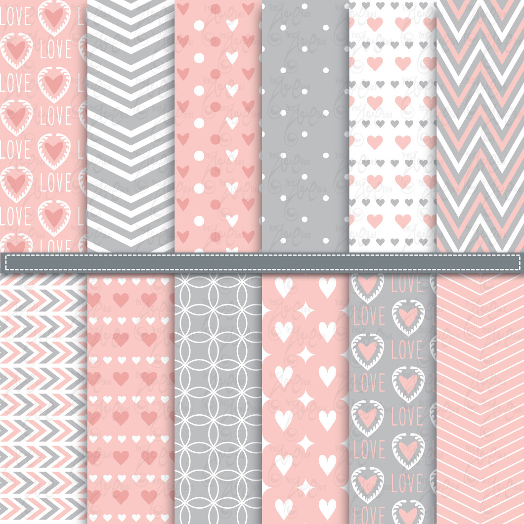 12 Love Digital Paper, an Illustration by YenzArtHaut