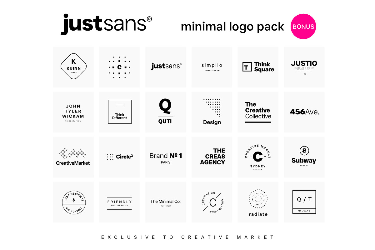 JUST Sans Clean Modern Minimal Font